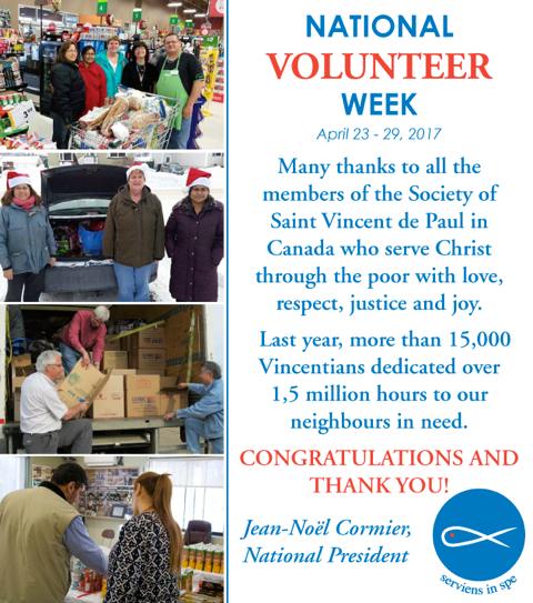 National Volunteer Week - Society of Saint Vincent de Paul - National ...